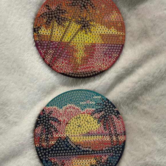 Art | 96 Colorful Sunset Diamond Art Coasters Set | Poshmark